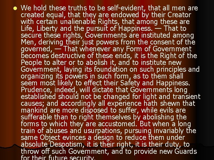 Unit 3 Part 3 The Birth of a