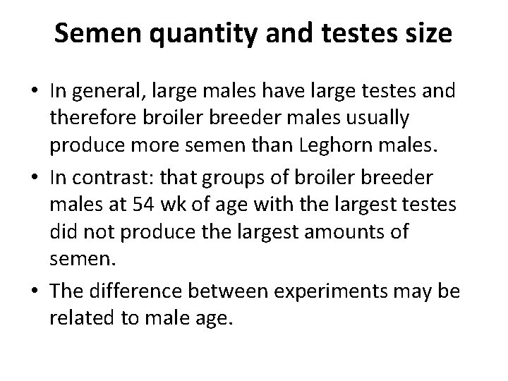 REPRODUCTION IN THE MALE SEMEN AND FERTILITY Bambang