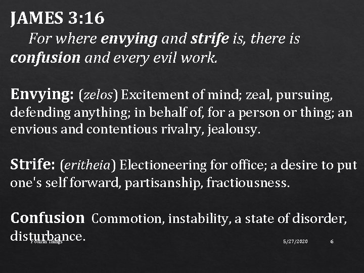 Avoid Foolish Things TITUS 3 8 9 But