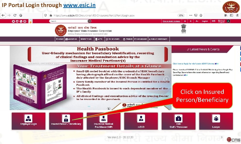 IP Portal Secure Login By 1 Insured person