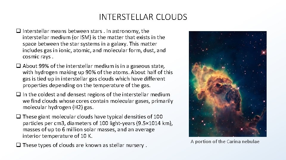 GENESIS A STORY OF STAR FORMATION Presented by