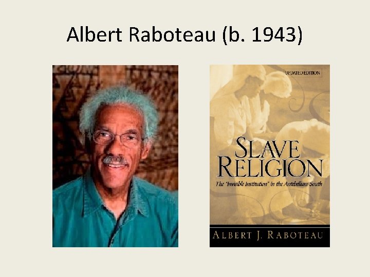 History of the African American Religious Experience Introduction
