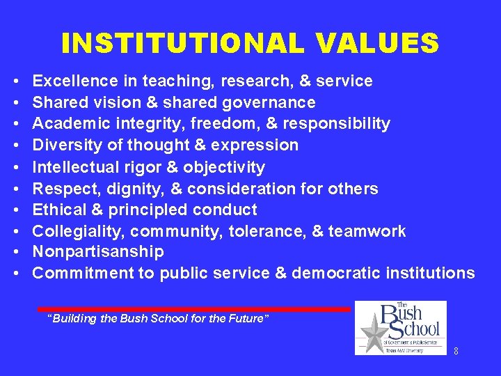 CHINARICE LEADERSHIP FORUM A Bush School Overview Dick