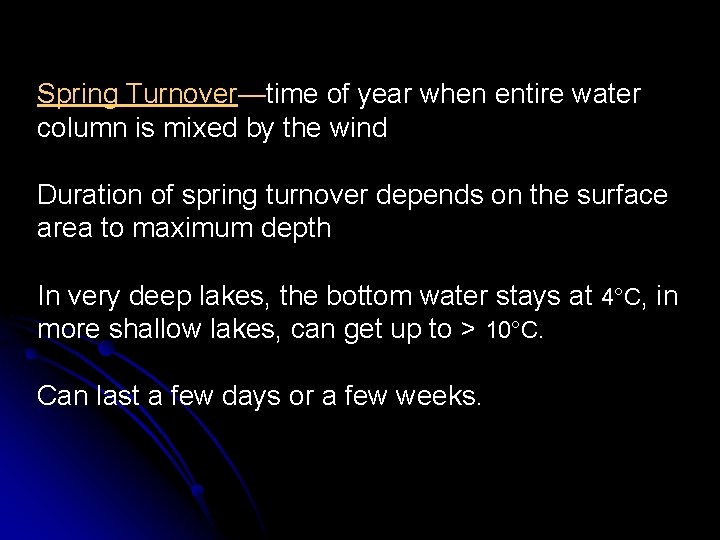The distribution of heat in lakes 1 Why