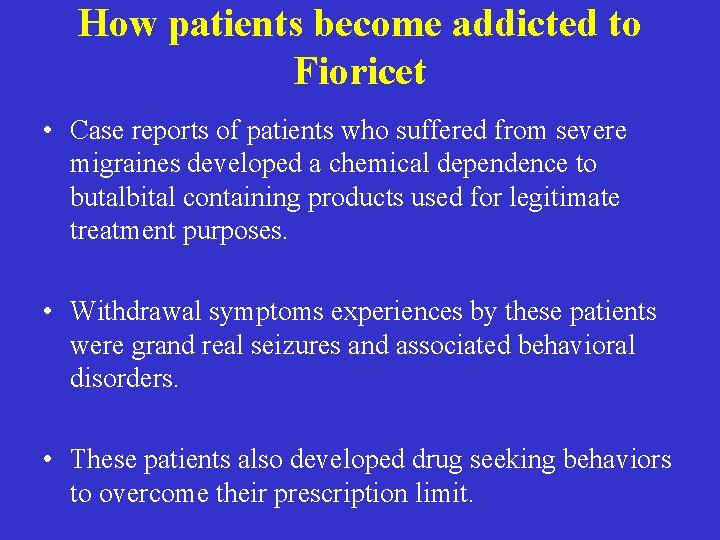 Proposal To Schedule Fioricet Frederick Nichols Hope Barnes