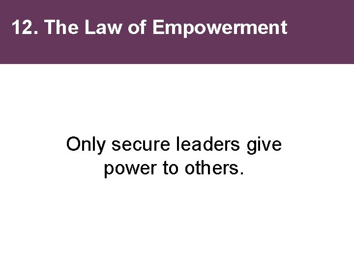 21 IRREFUTABLE LAWS OF LEADERSHIP MODULE 16 Resilient