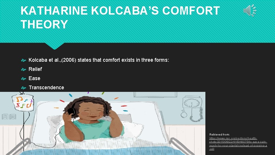 APPLICATION OF NURSING THEORIES Katherine Kolcabas Theory of