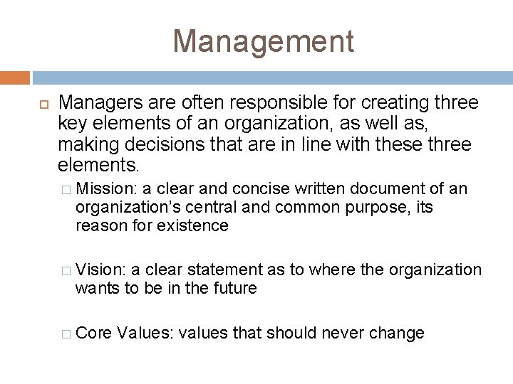 Management and Leadership Lecture 6 How is Management