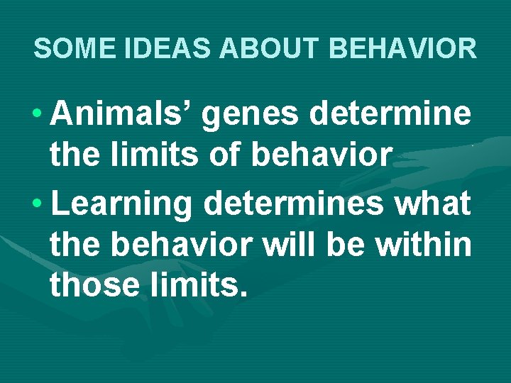TERMS TO REMEMBER RESPONSE single specific reaction to