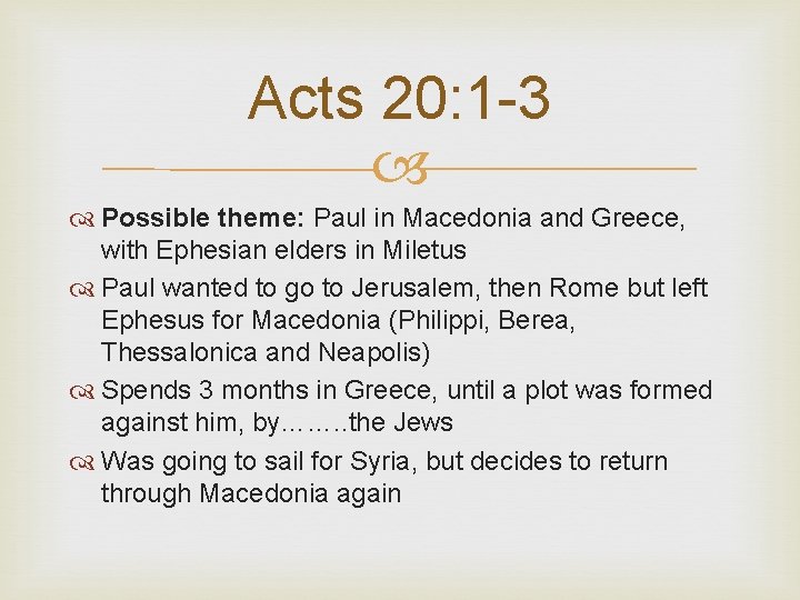 Acts Part 2 Lesson 5 Pattern in Acts