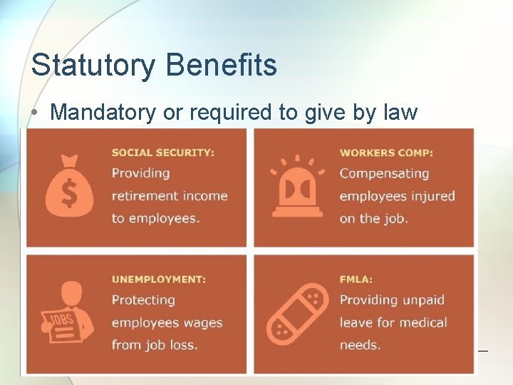 Chapter 6 Employee Benefits What kind of benefits
