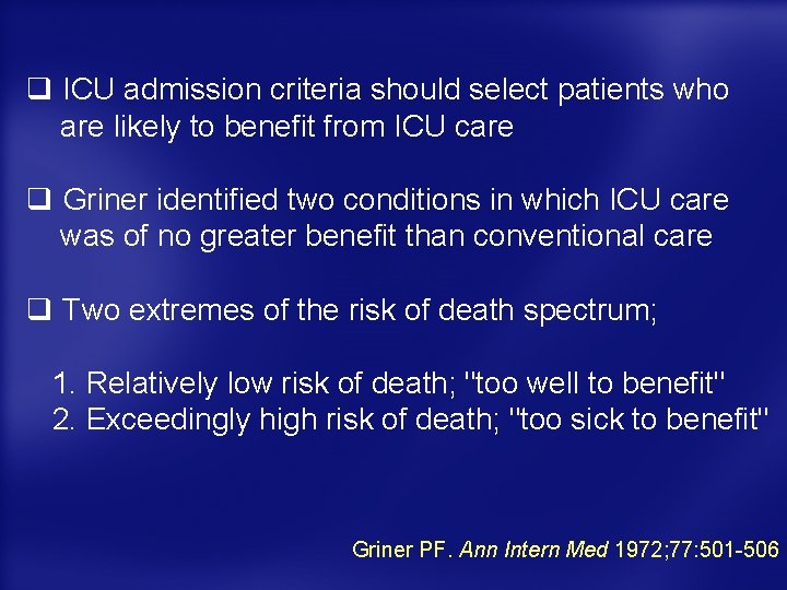 Guidelines for ICU Admission Discharge and Triage Akram