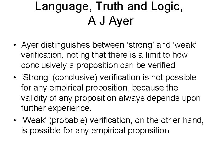 Verification and meaning The Vienna Circle Religious Language