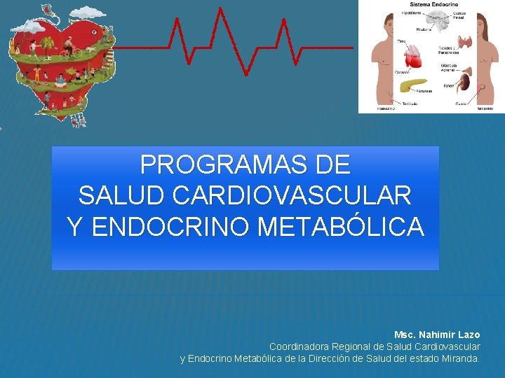 PROGRAMAS DE SALUD CARDIOVASCULAR Y ENDOCRINO METABLICA Msc