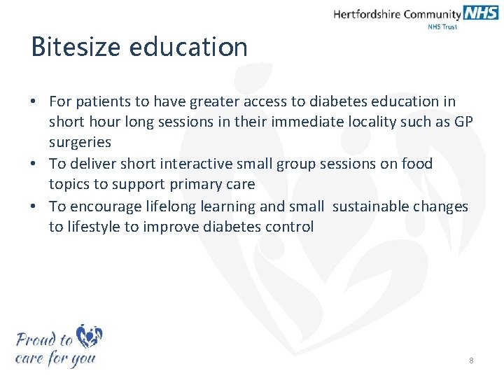 Diabetes Patient Education Claire Mearing Diabetes Lead Dietitian