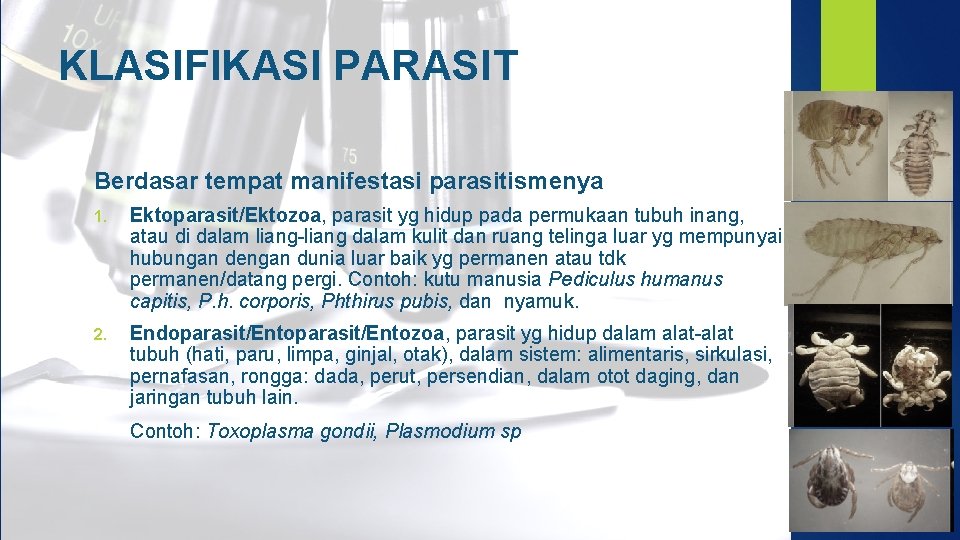 SUSI NOVARYATIIN M SI ILMU PARASITOLOGI DAN MANFAATNYA
