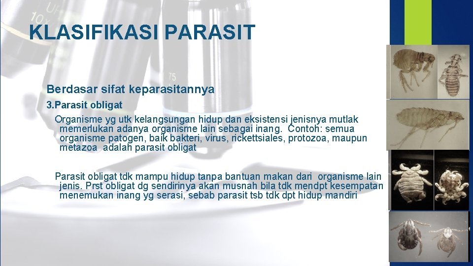 SUSI NOVARYATIIN M SI ILMU PARASITOLOGI DAN MANFAATNYA