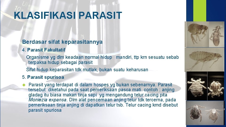 SUSI NOVARYATIIN M SI ILMU PARASITOLOGI DAN MANFAATNYA