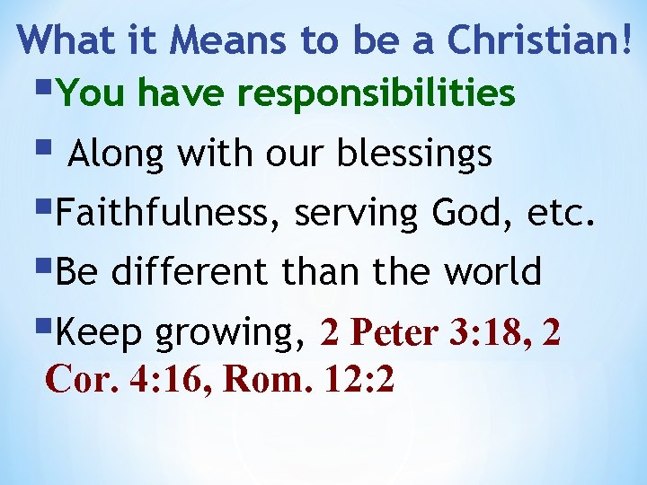 What it Means to be a Christian 1