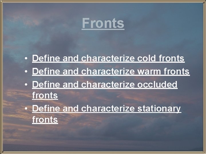 Type of Weather Group Members Alphabetical Order Weather