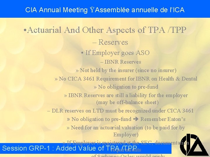 CIA Annual Meeting Assemble annuelle de lICA June