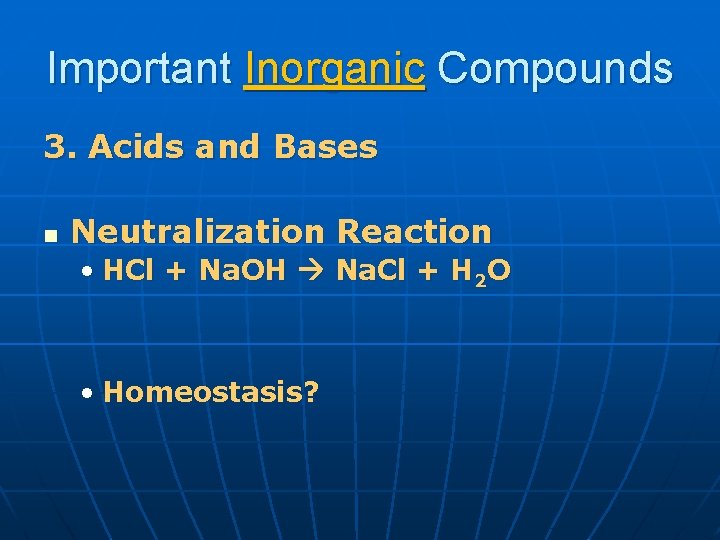 Biochemistry Essentials for Life n Organic vs Inorganic