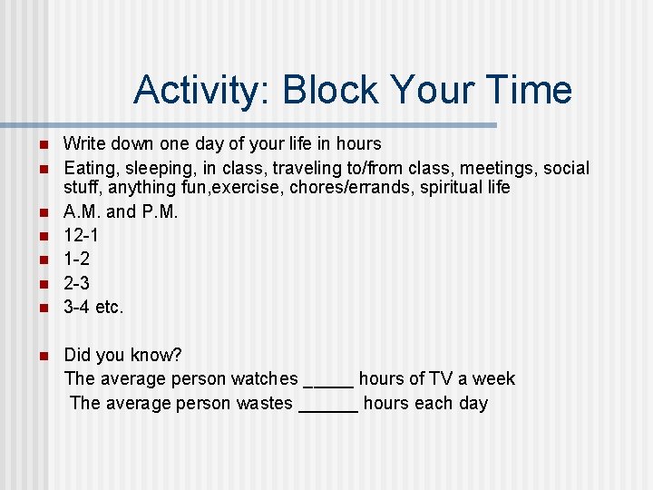 Time Management That Works Academic Success SeminarWorkshop College