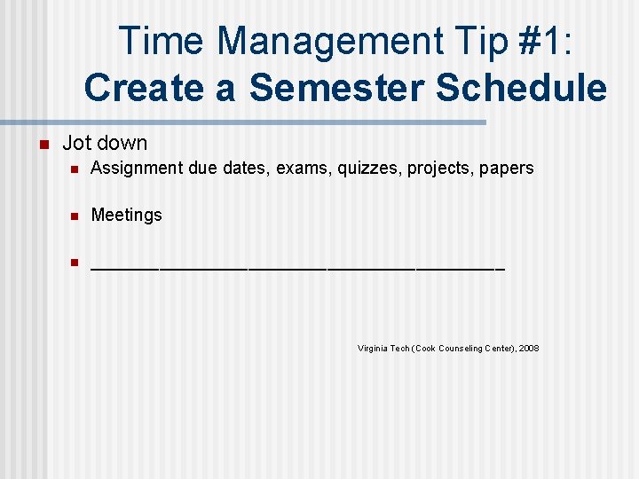 Time Management That Works Academic Success SeminarWorkshop College