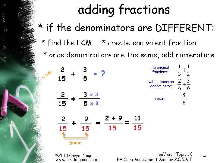 Math Vocabulary Numbers and Operations M 05 AF