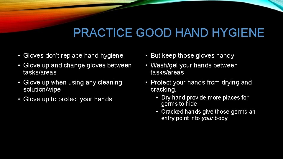 THE VERY BASICS OF INFECTION PREVENTION PROTECTING YOURSELF