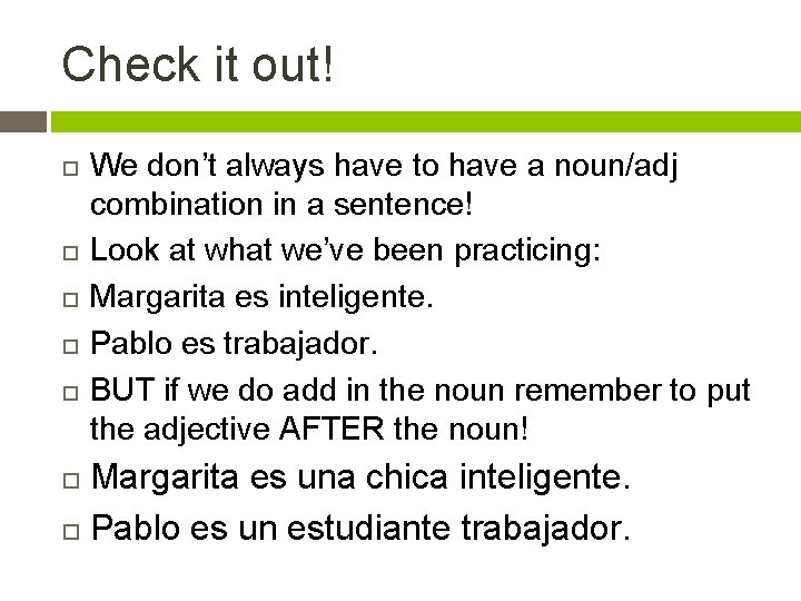 WORD ORDER PLACEMENT OF ADJECTIVES Whats the word