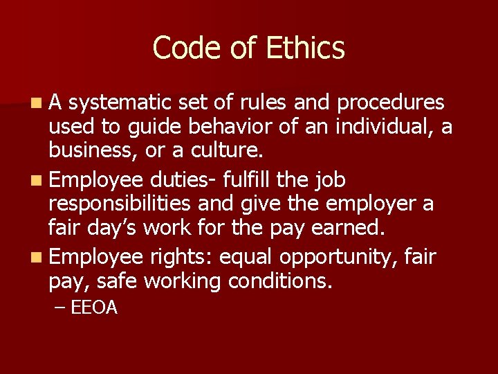 Do Now n What are 3 moral codes