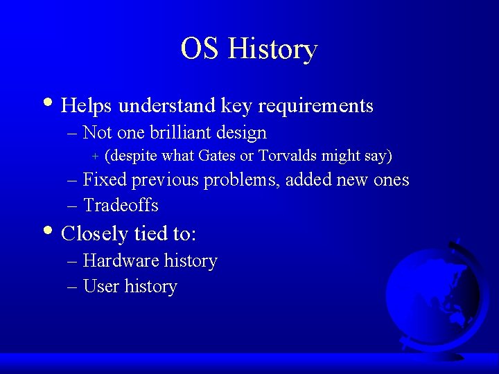 Operating System Introduction Ch 1 Topics What is