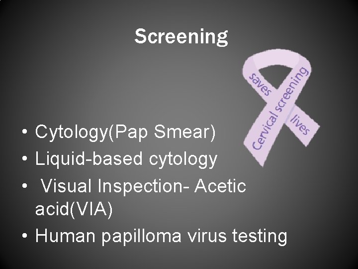 Cervical Cancer Prevention Women in Primary Care Objectives