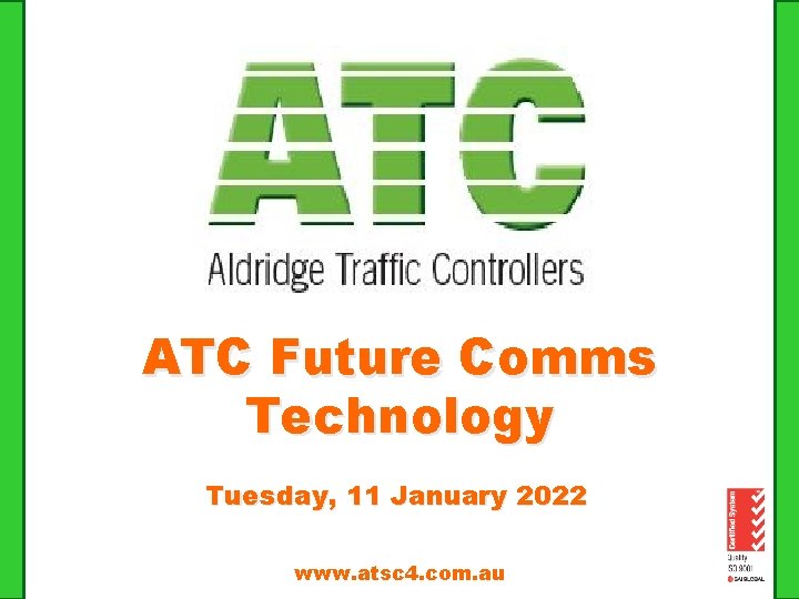 ATC Future Comms Technology Tuesday 11 January 2022