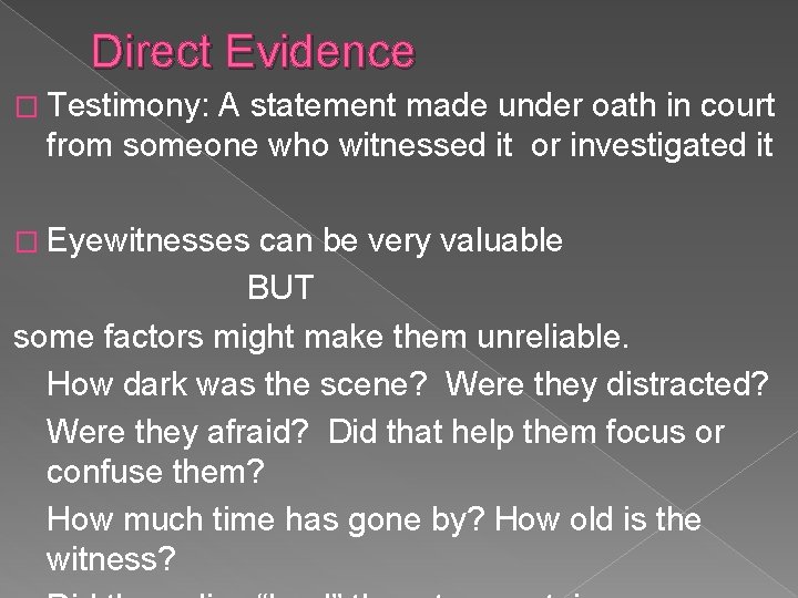 Oh yeah Prove it All About Evidence 2