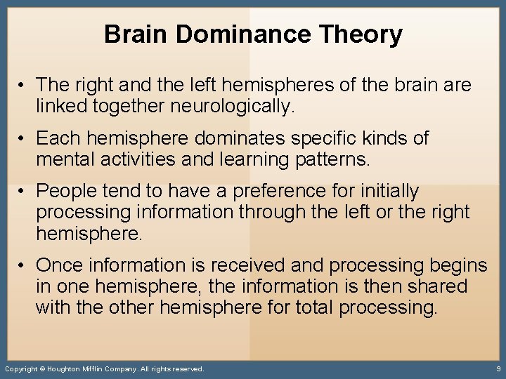 Chapter One Discovering and Using Your Learning Styles