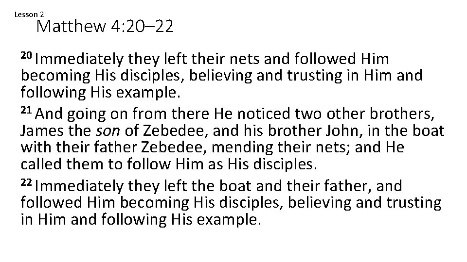 Lesson 2 What kind of world did Jesus