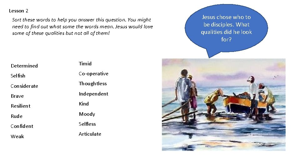 Lesson 2 What kind of world did Jesus