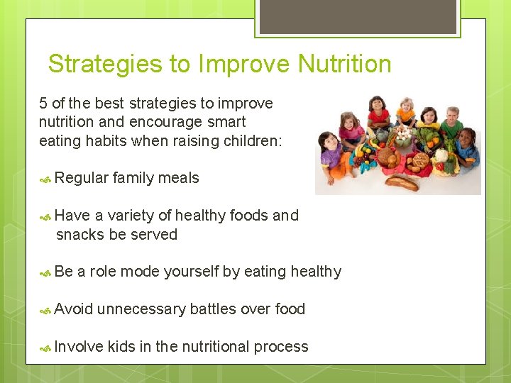 Healthy Eating Nutritional Values for Children By Leiken
