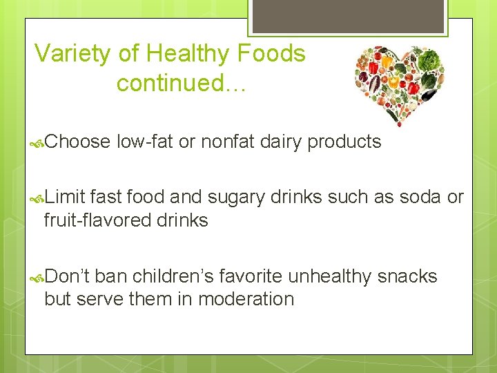 Healthy Eating Nutritional Values for Children By Leiken