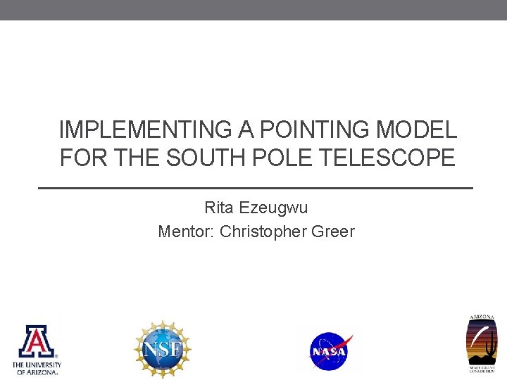 IMPLEMENTING A POINTING MODEL FOR THE SOUTH POLE