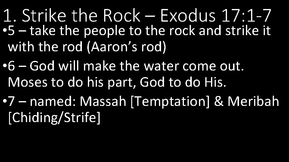 Moses Meribah Exodus 17 Numbers 20 The Waters
