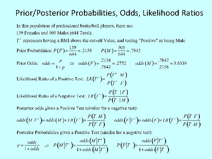 Normal Distribution Likelihood Ratios and ROC Curves Body