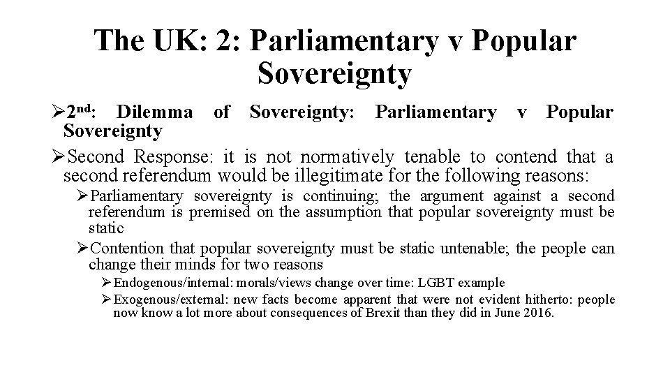 Brexit Defining Features The UK and the EU