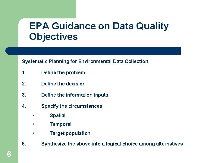 Needs for Indicators The Sustainable Water Resources Roundtable