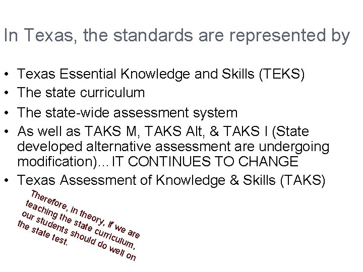 Standardsbased reform and students with disabilities Standards based