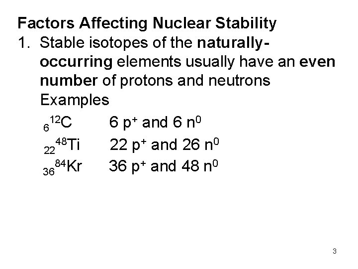 Nuclear Chemistry 1 Part 03 Nuclear Stability 2