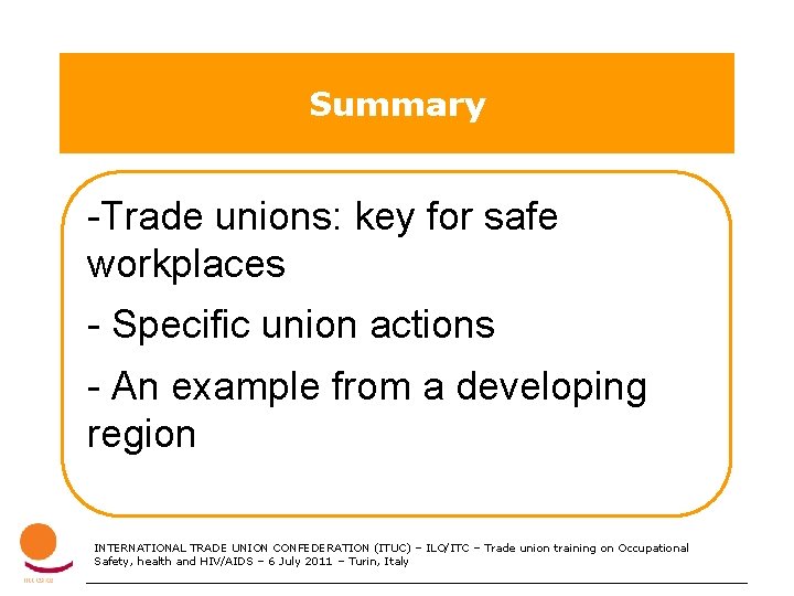 Role of trade unions in the promotion of
