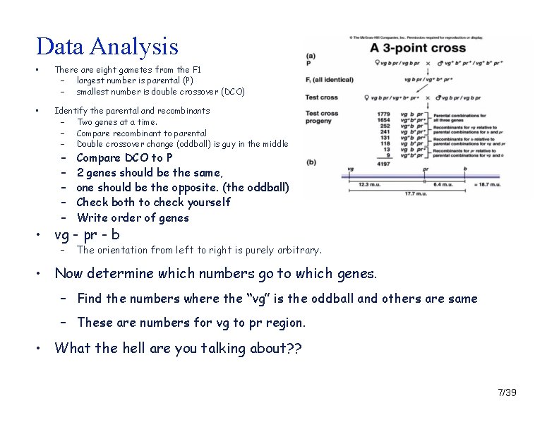 Linkage Analysis and Mapping Three point crosses mapping